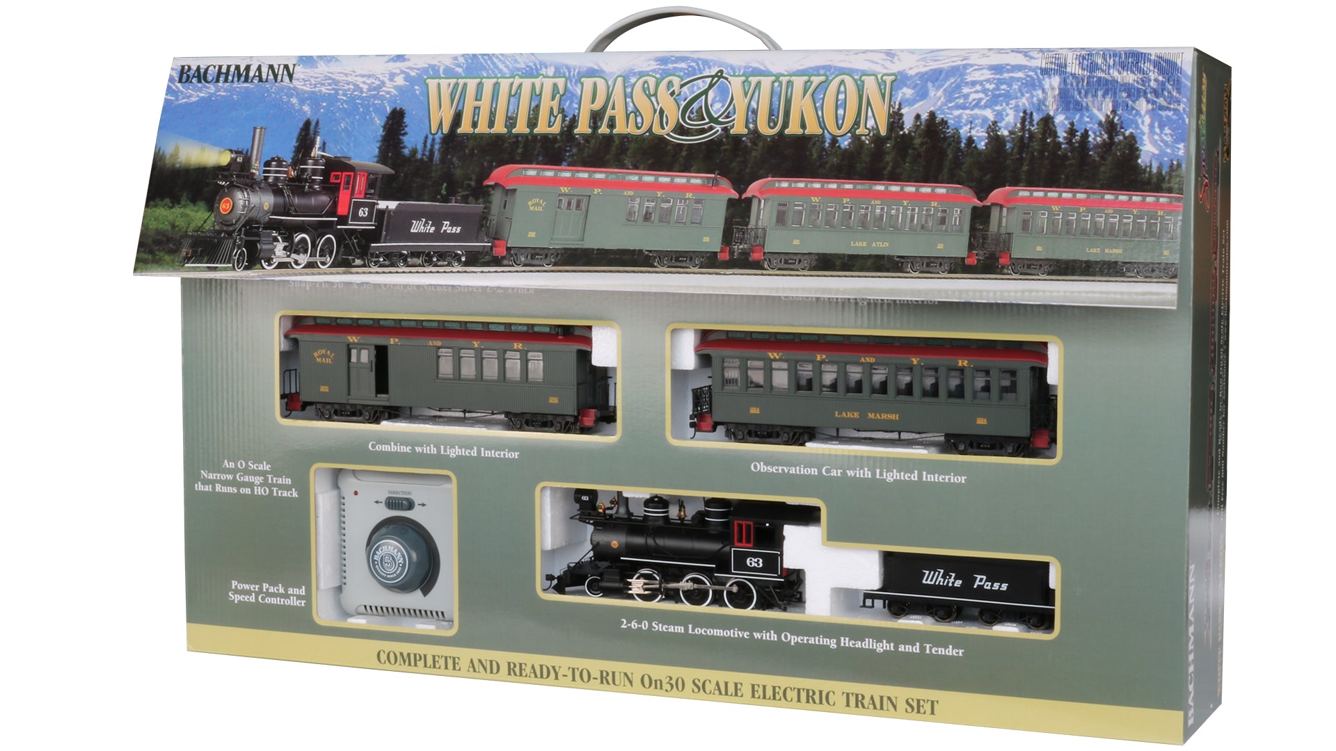 On30 Scale Bachmann 25024 White Pass & Yukon Starter Train Set – Little ...